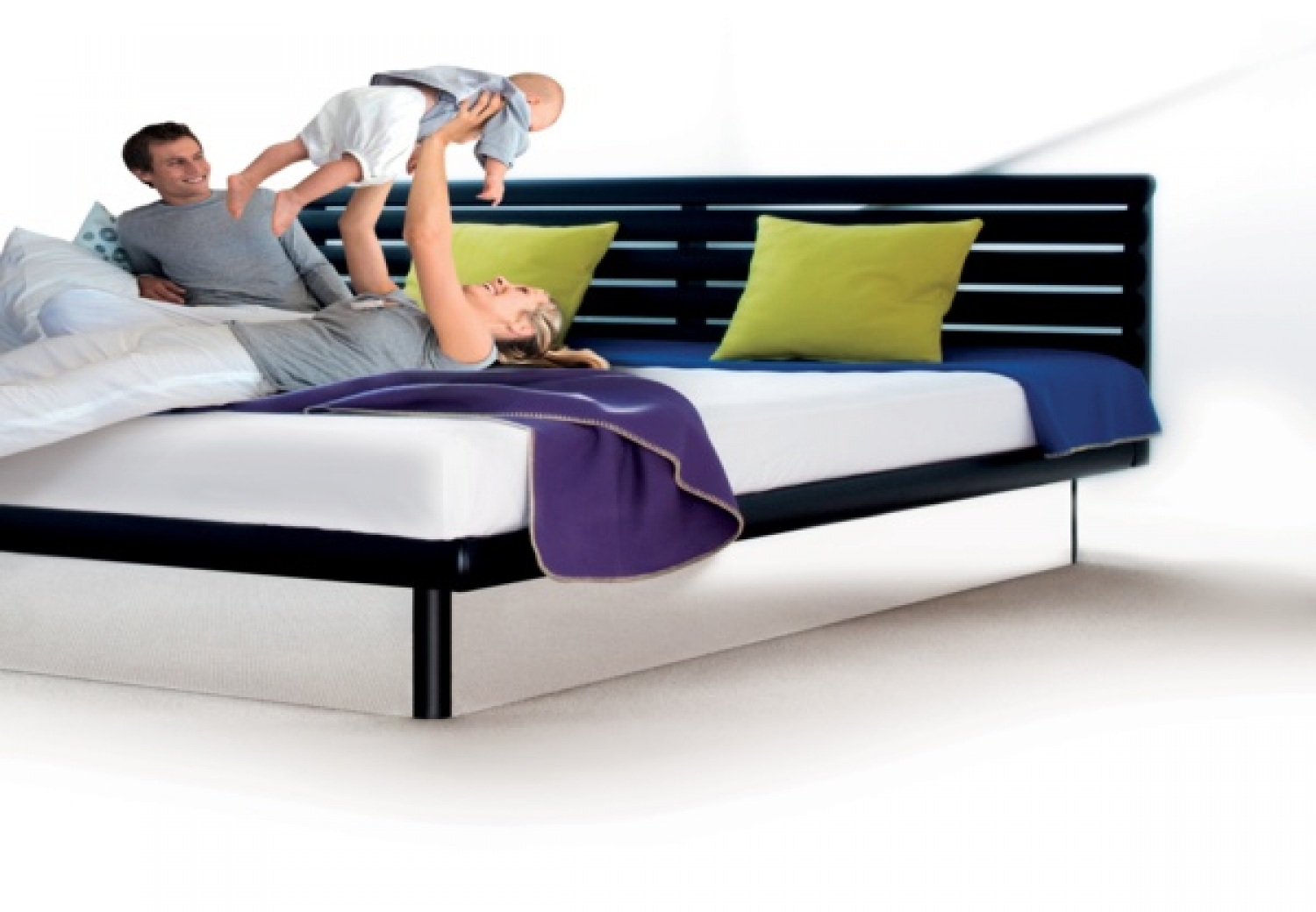 Akva Waterbed Soft side Deco Premium Model include Bedframe Headboard