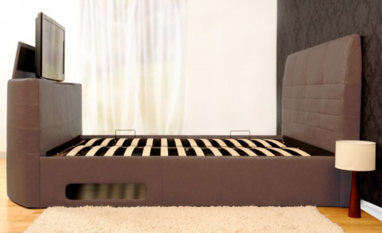 Sleep Secrets Miami wireless electric TV bed Frame, beds and mattress