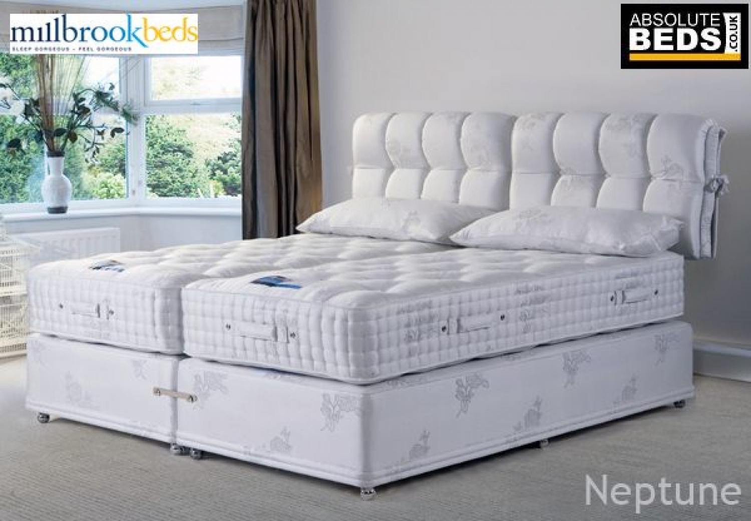 Millbrook Planets Collection Neptune 3000 Pocket Divan Bed Set only. H