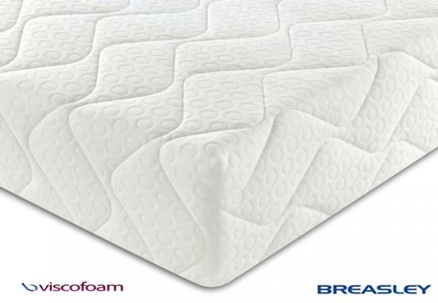 Breasley Viscofoam 500 Visco Quilted Memory Foam Mattress only. Headbo